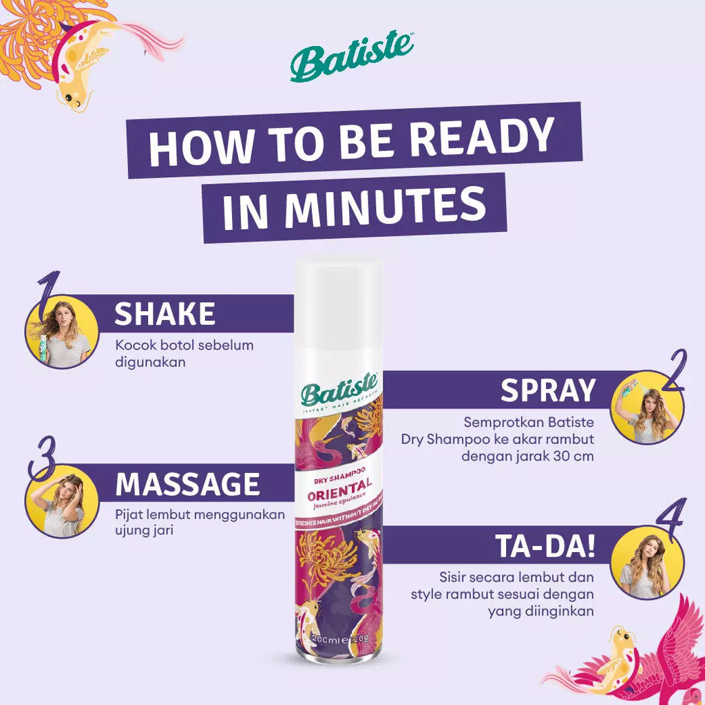 Batiste dry shampoo oriental jasmine | ColorShow