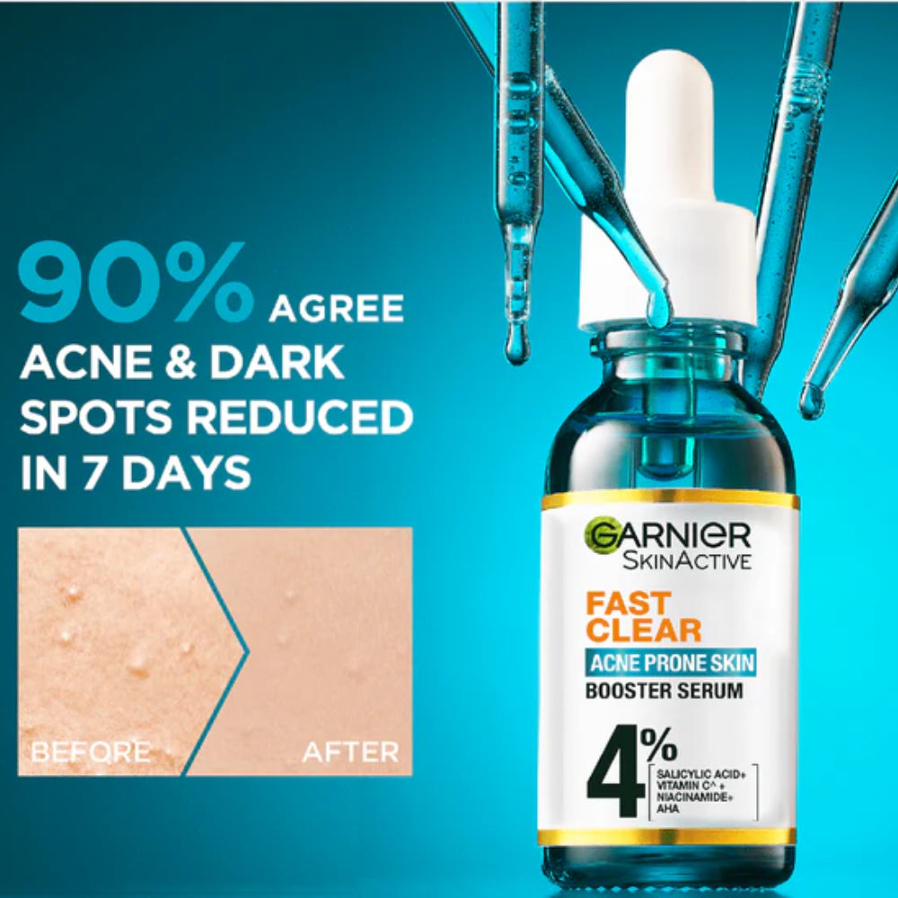 Garnier fast clear serum for acne prone skin in pakistan | ColorShow