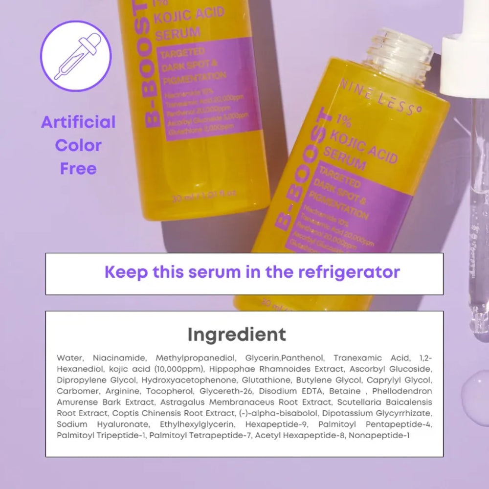 Nine less b-boost 1% kojic acid serum | ColorShow