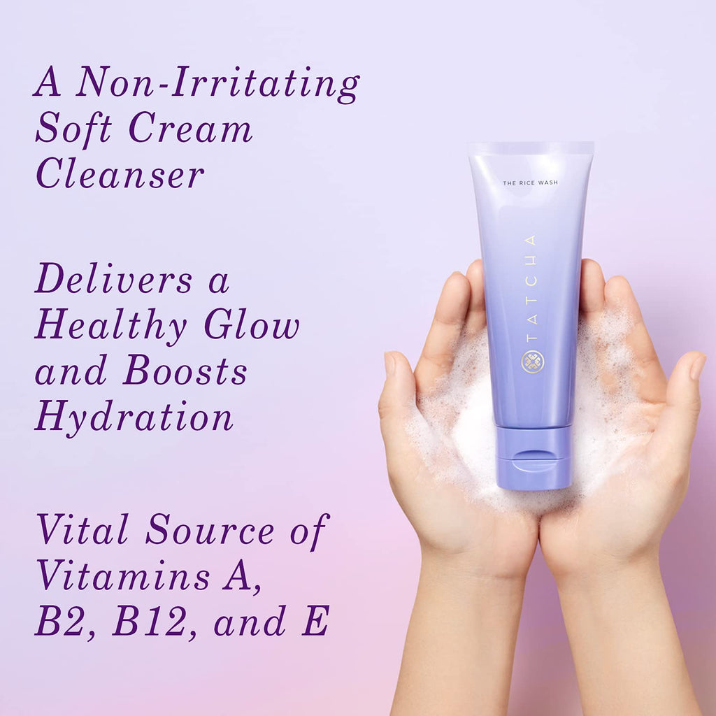 Tatcha the rice wash soft cream cleanser | ColorShow